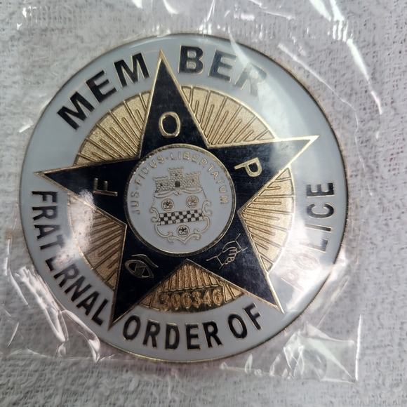 Accessories | Vintage Fraternal Order Of Police Emblem Fop Decal New ...
